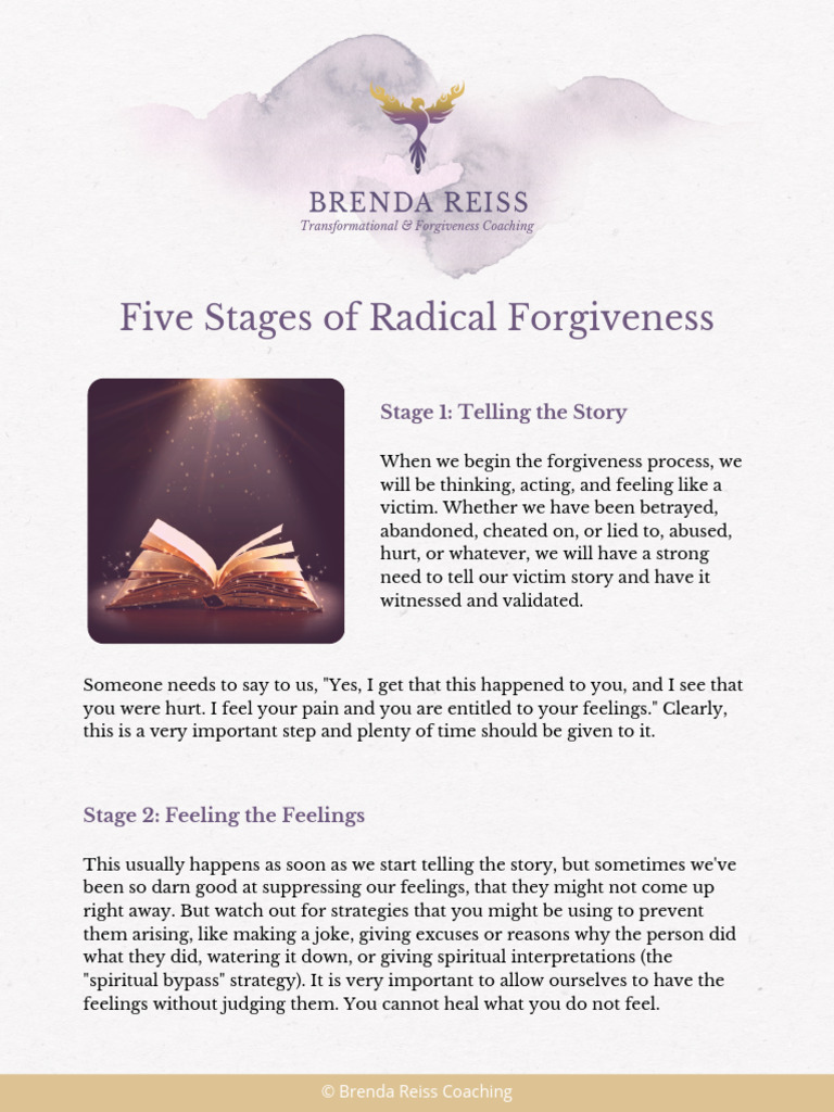 Brenda Reiss 5 Stages Radical Forgiveness | PDF | Forgiveness ...