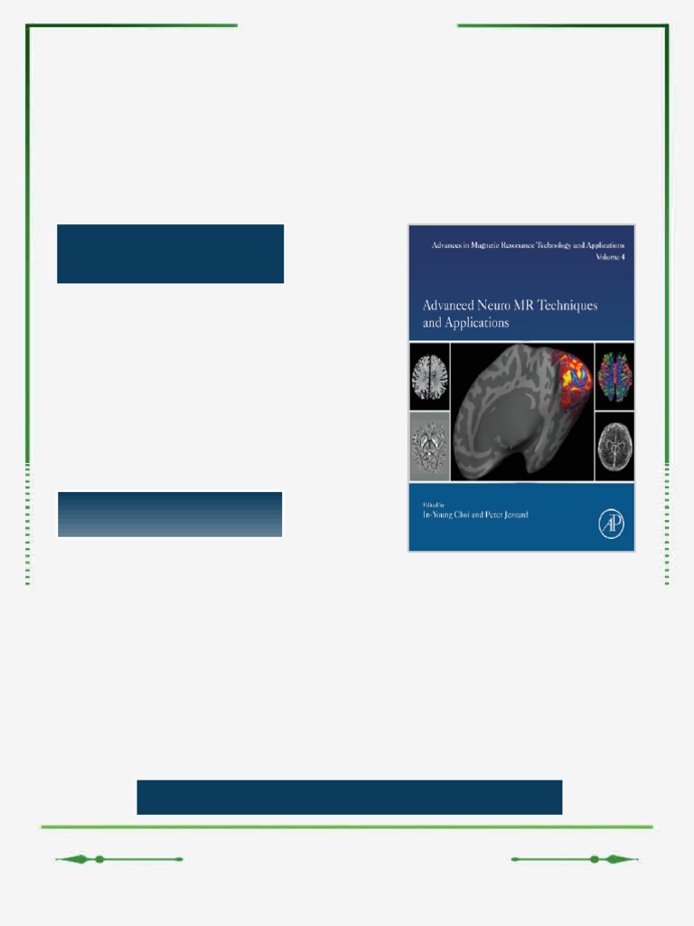 Advanced Neuro MR Techniques and Applications 1st Edition eBook ...