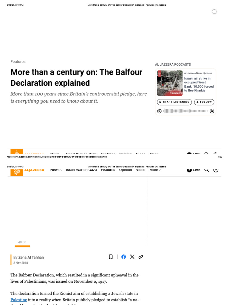 More Than A Century On - The Balfour Declaration Explained - Features ...