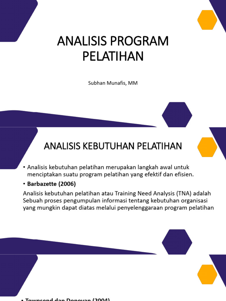 Analisis Kebutuhan Pelatihan Efektif | PDF