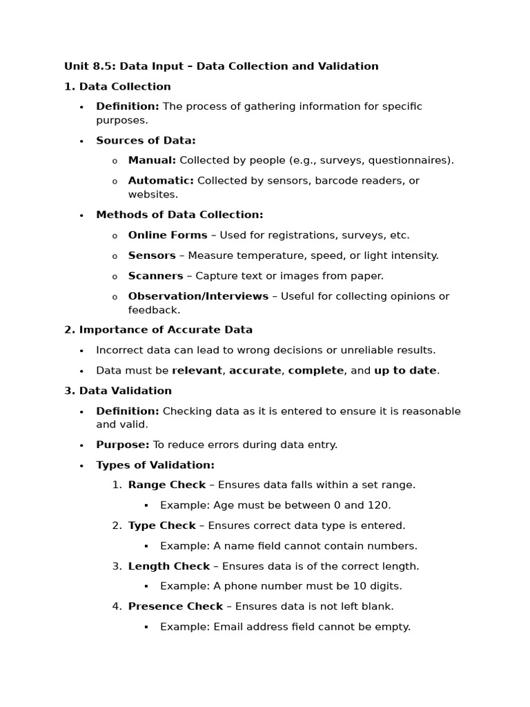 Data Collection and Validation Methods | PDF