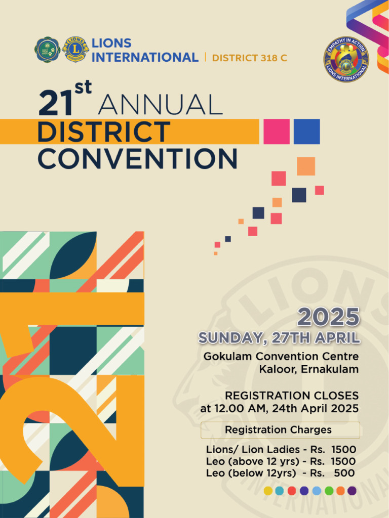 21st District Convention - Brochure | PDF