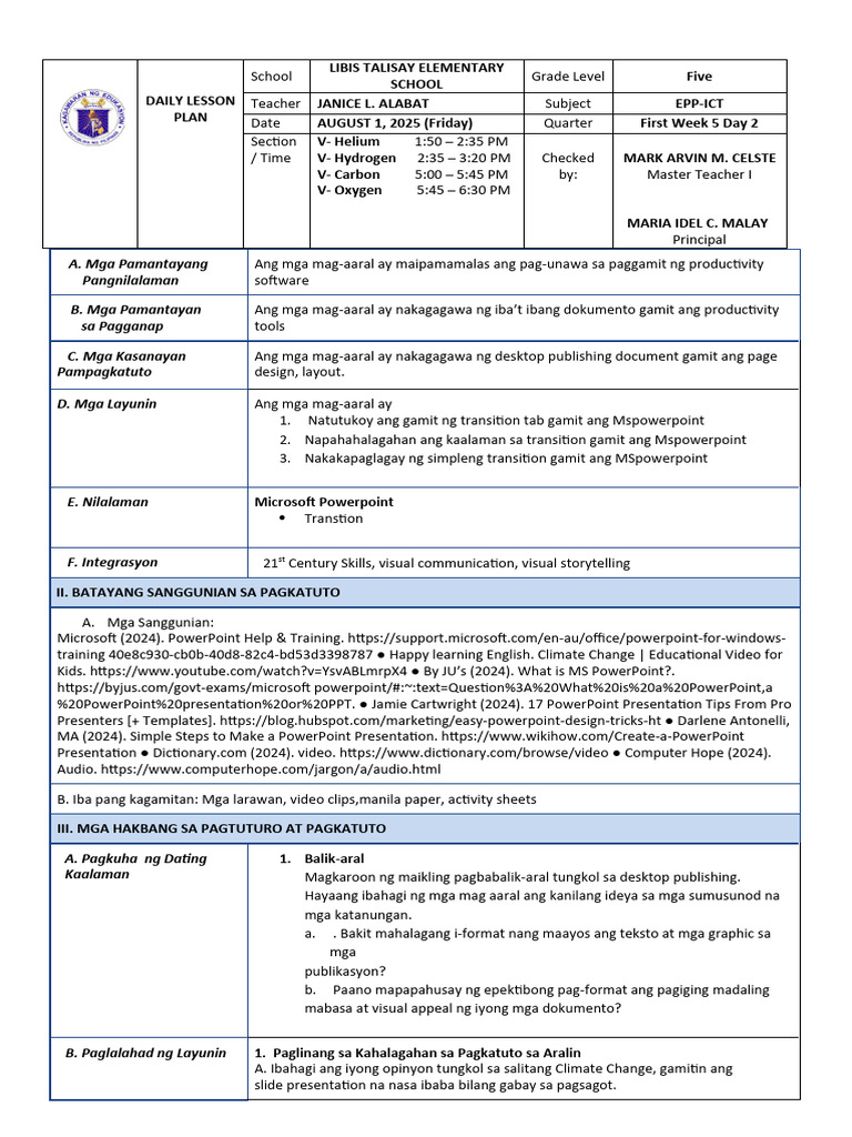 EPP-5-DLP-Aug 1 | PDF