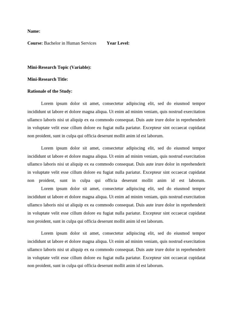 Mini-Research in Human Services | PDF