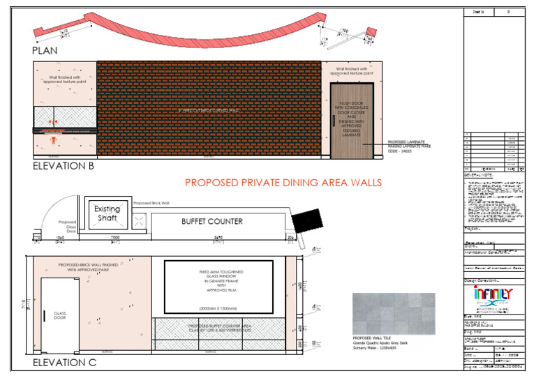 Buffet Counter Wall Elevation - 08.12.2025 | PDF | Wall | Components