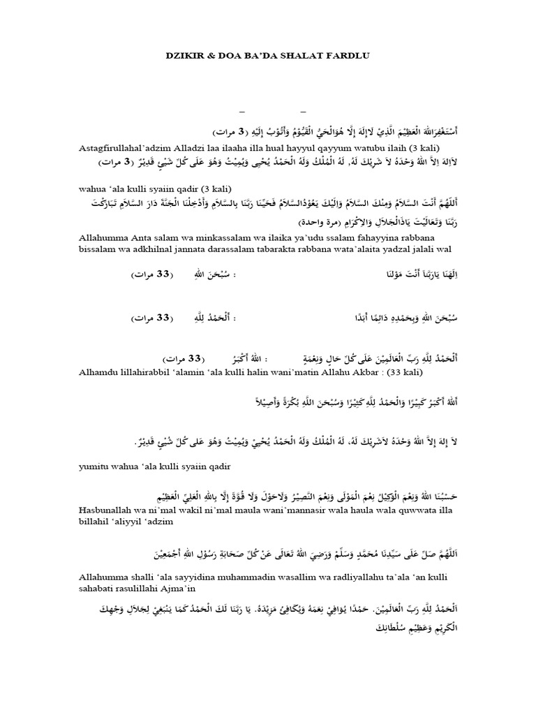 110497944-Doa-amp-Dzikir | PDF