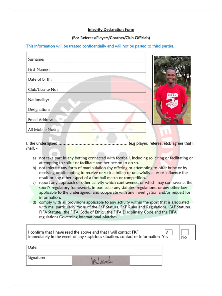 Integrity Declaration Form (1) - 1 | PDF