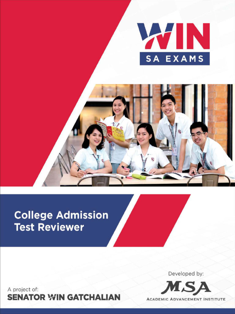Msa College Admission Test Reviewer | PDF