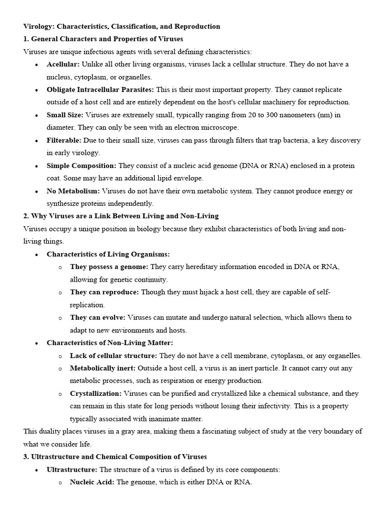 Virology: Virus Properties & Classification | PDF | Virus | Tree Of ...