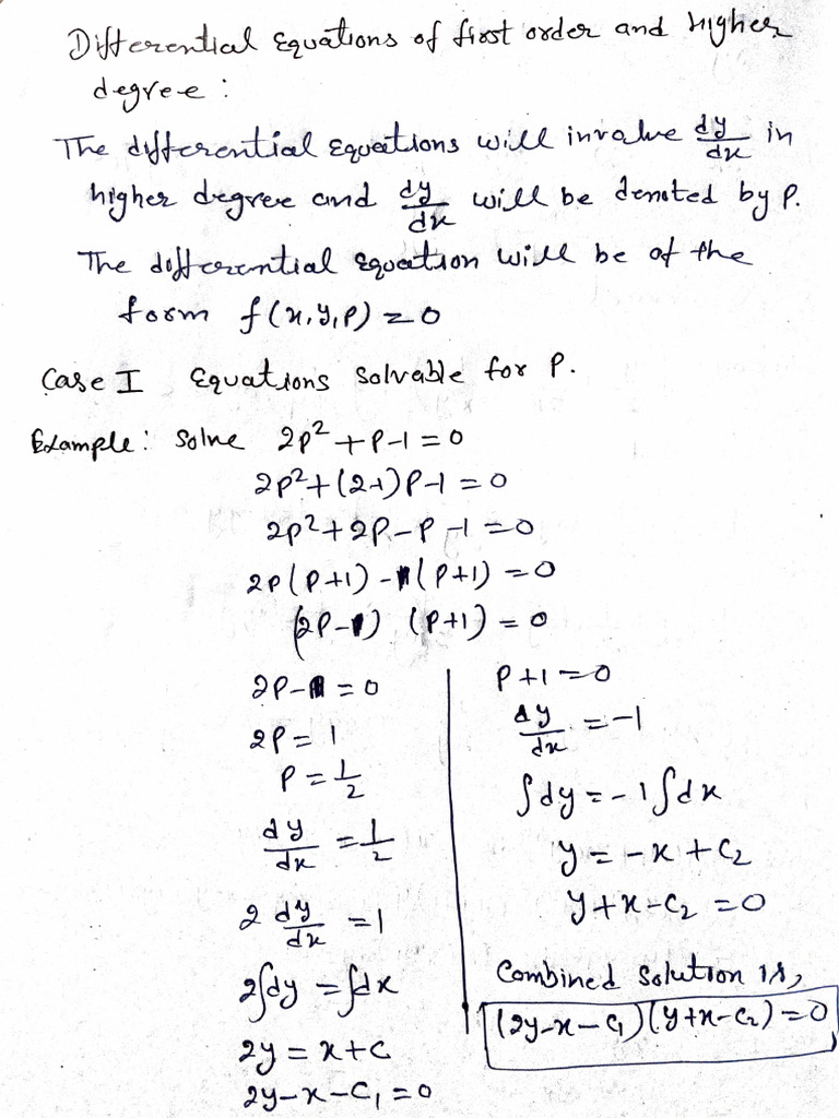 Differential Equation Solutions Guide | PDF