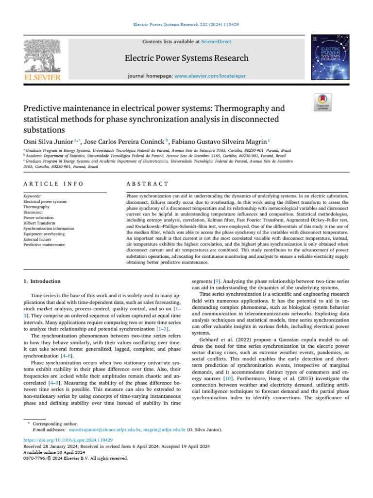 Predictive Maintenance in Electrical Power Systems | PDF | Thermography ...