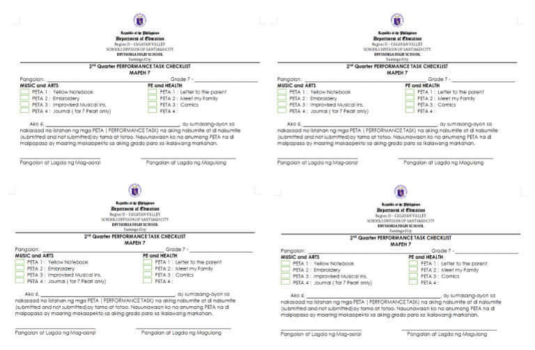 2nd Quarter Peta List | PDF