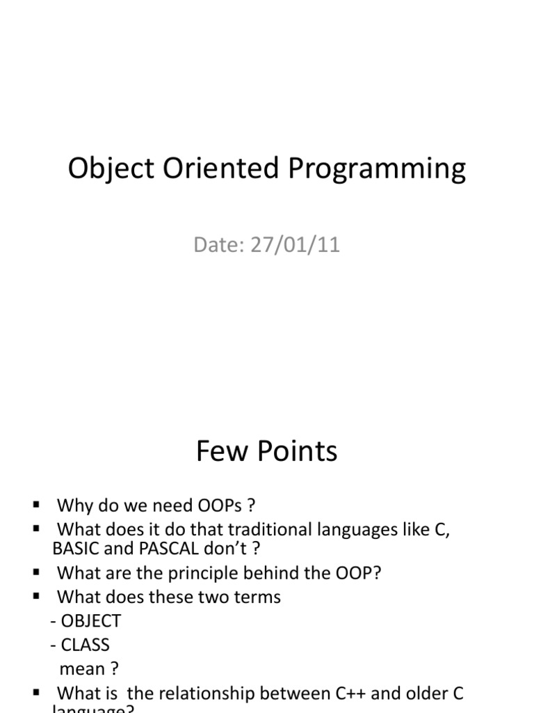 Object Oriented Programming Pdf Object Oriented Programming Data Type 7928