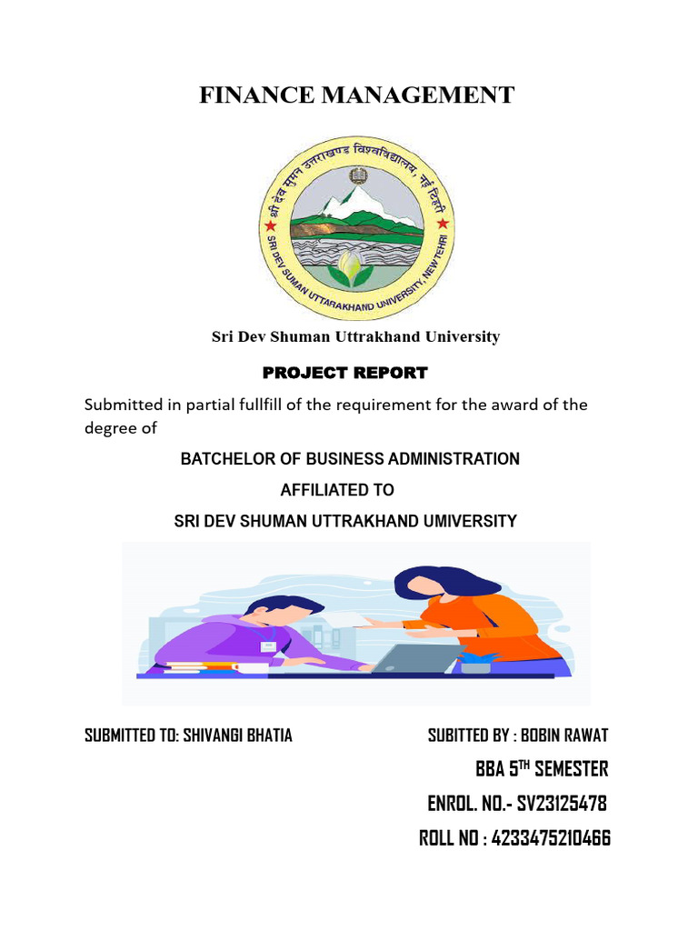 Finance Management Project Report | PDF | Value Added Tax | Taxes