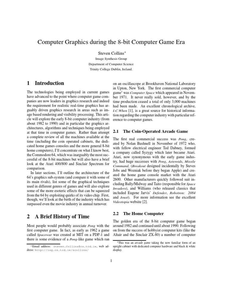 8-Bit Computer Graphics Eighties | PDF | Digital Technology | Computer ...
