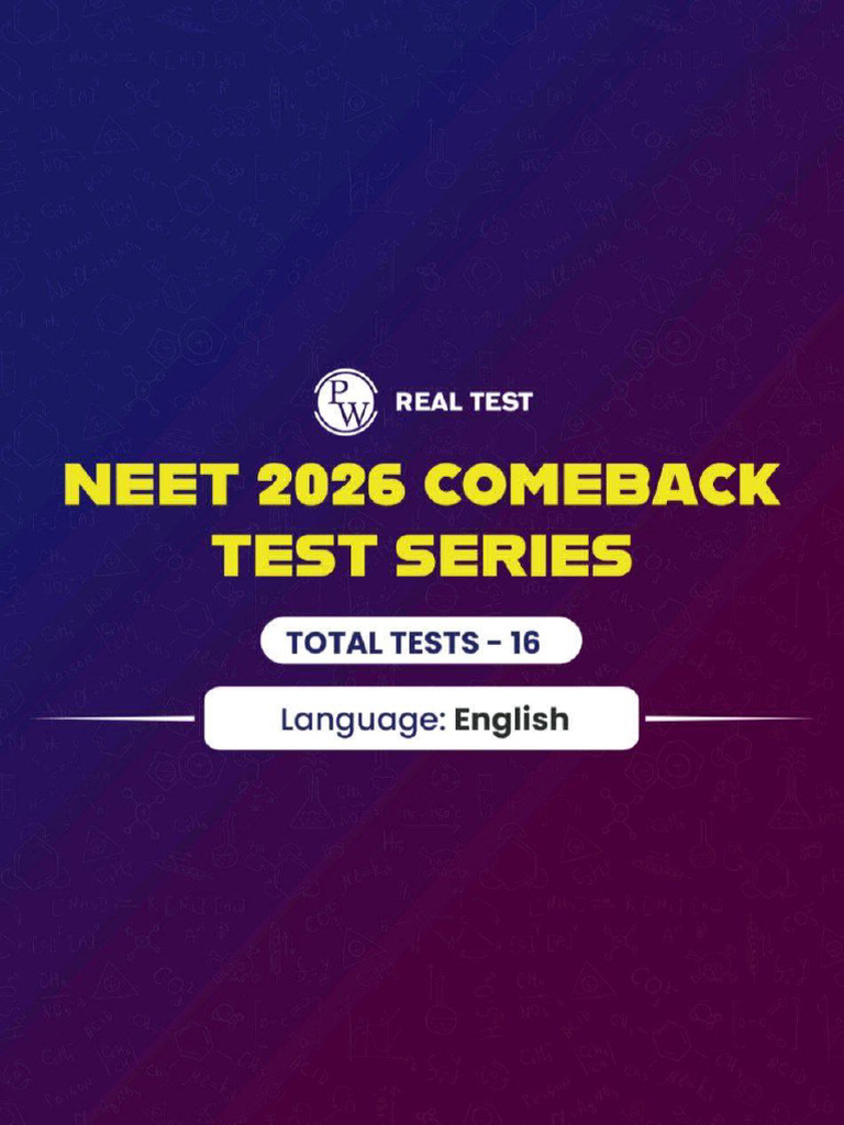 Neet Comeback Test Series | PDF
