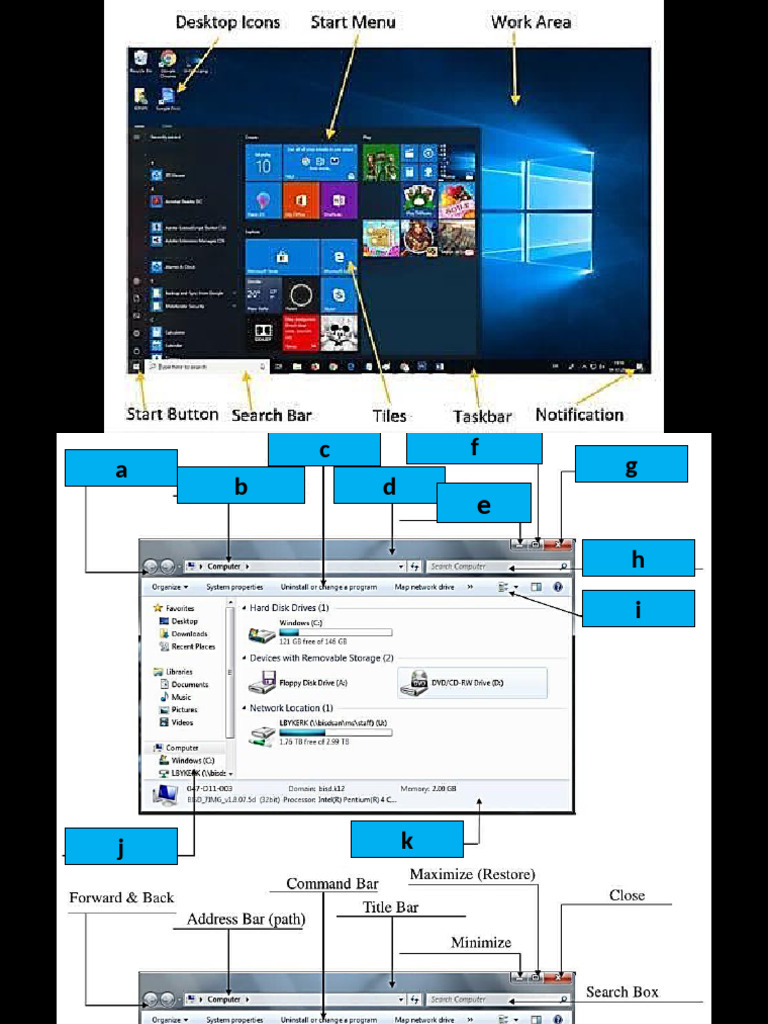 Parts of A Window (Desktop Included) | PDF