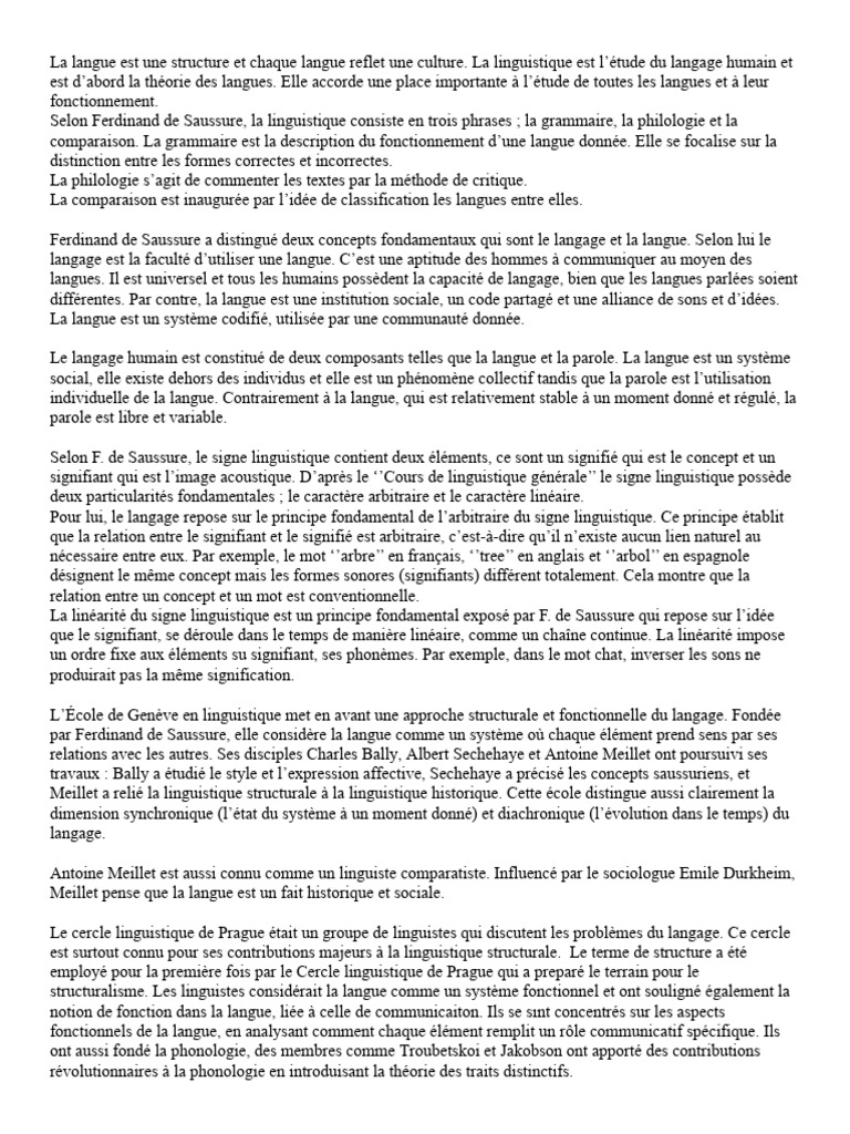 Introduction à la linguistique moderne | PDF | Linguistique ...