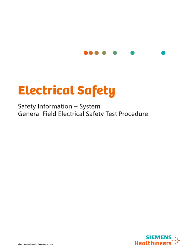 System, General Field Electrical Safety Test Procedure CSTD US26-FRE ...