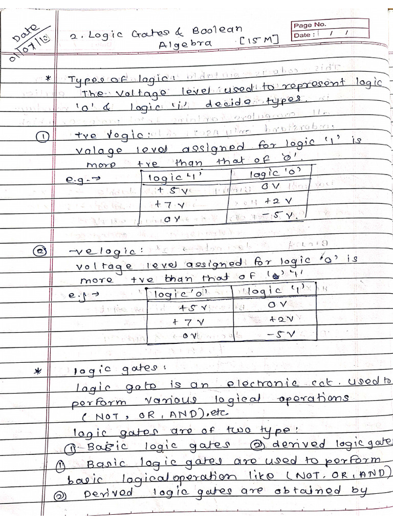 #Notes Logic Gates Notes | PDF