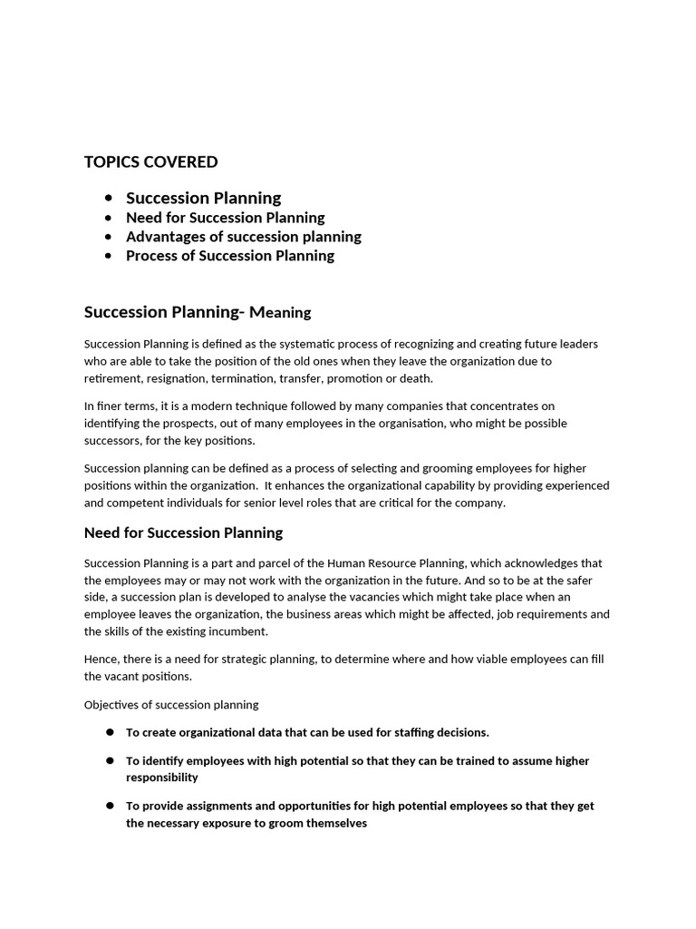 Effective Succession Planning Guide | PDF | Social Psychology | Business