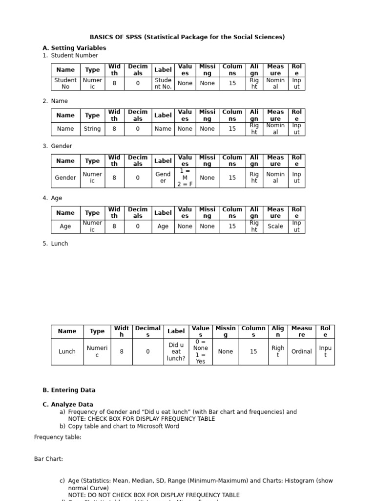 SPSS Basics: Variable Setup & Data Analysis | PDF | Statistical ...