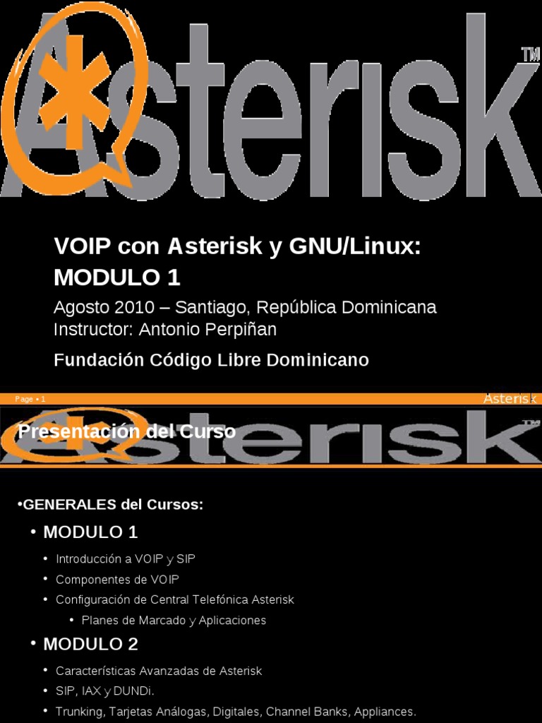Cursocompleto ASTERISK VoIP 1 | PDF | Voz sobre IP | protocolo de Iniciacion de Sesion