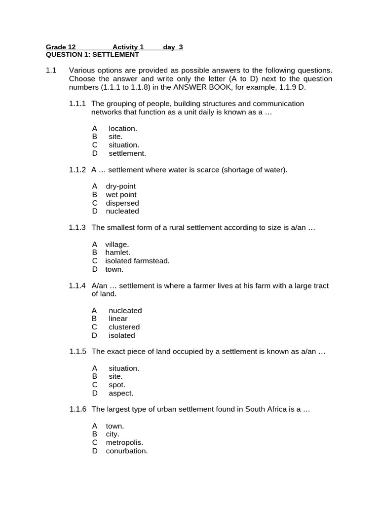 Grade 12 Activity 1 Day 3 | PDF | Agriculture