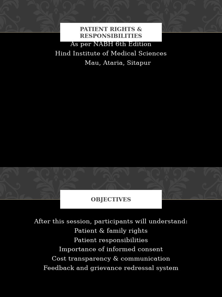 Patient Rights & Responsibilities Guide | PDF | Patient | Informed Consent