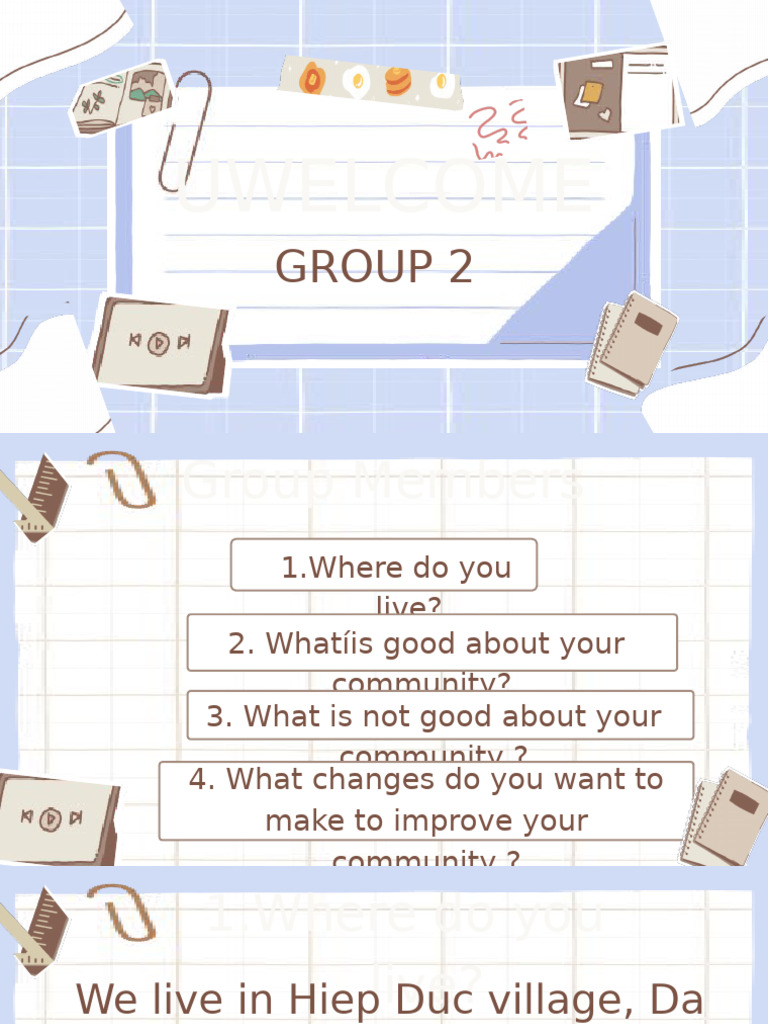 Blue and Brown Cute Pastel Plaid Group Project Presentation | PDF