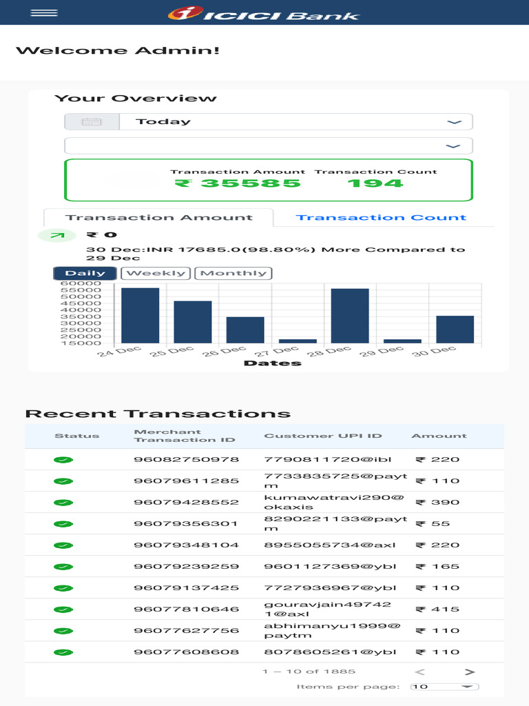 Eazypay UPI Dashboard 3 | PDF
