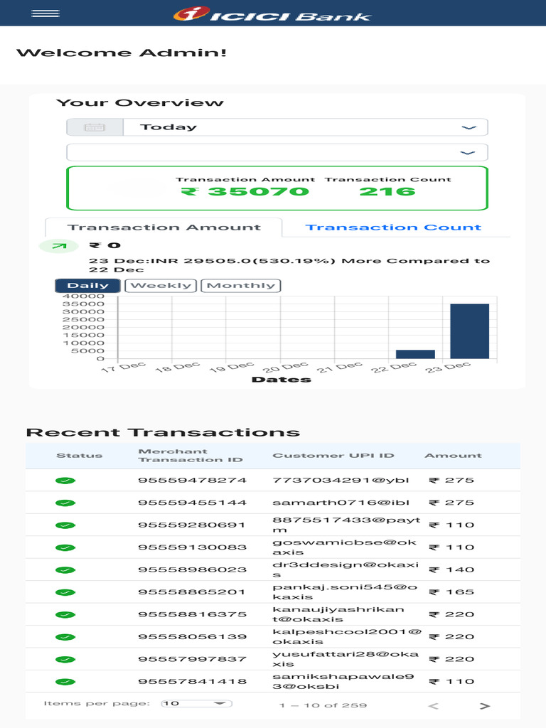 Daily Transaction Overview Report | PDF