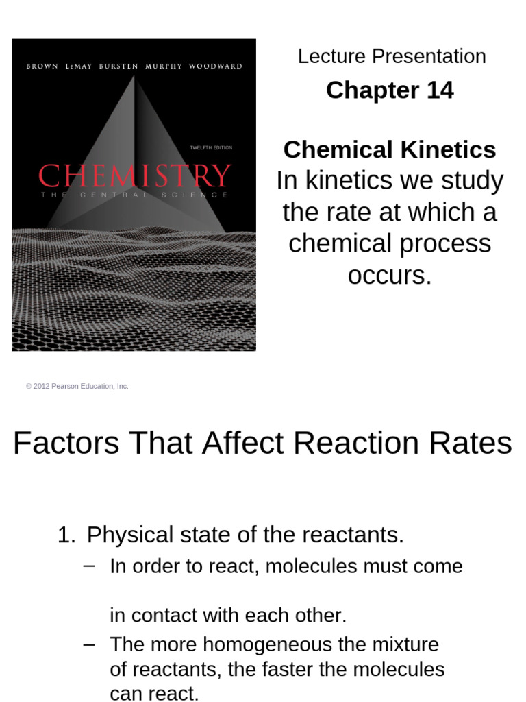 Factors Affecting Chemical Reaction Rates | PDF | Reaction Rate ...