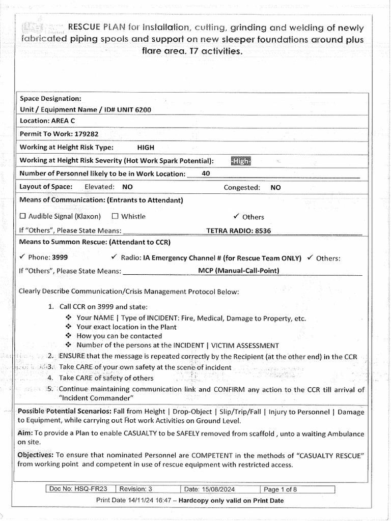 Rescue Plan for Plus Flare | PDF