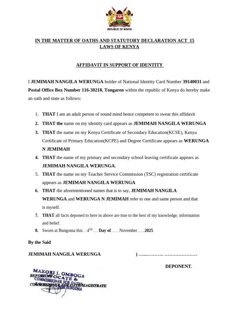 Jemmy Affidavit | PDF