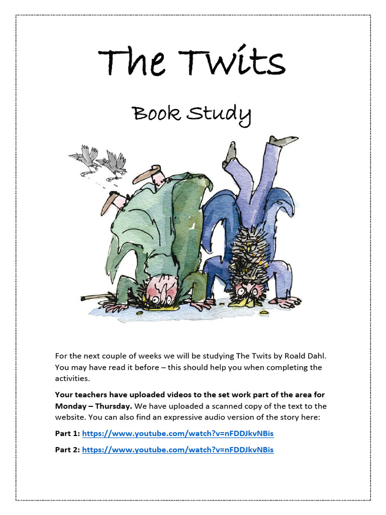 The Twits: Weekly Study Guide | PDF | Linguistics