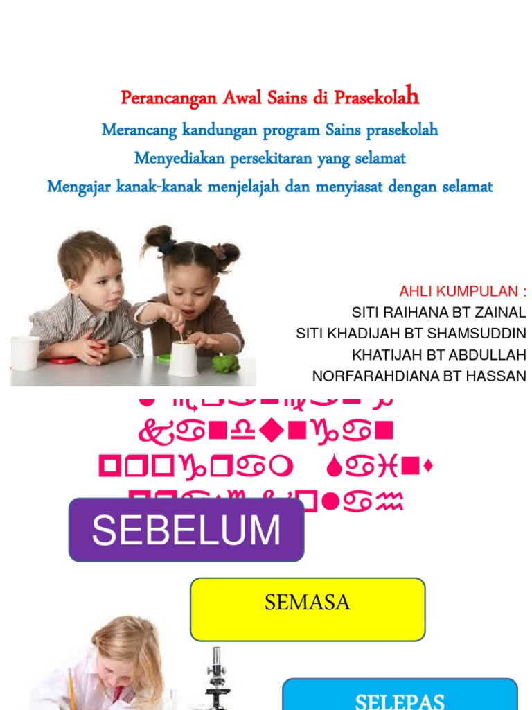Perancangan Awal Sains Di Prasekolah | PDF