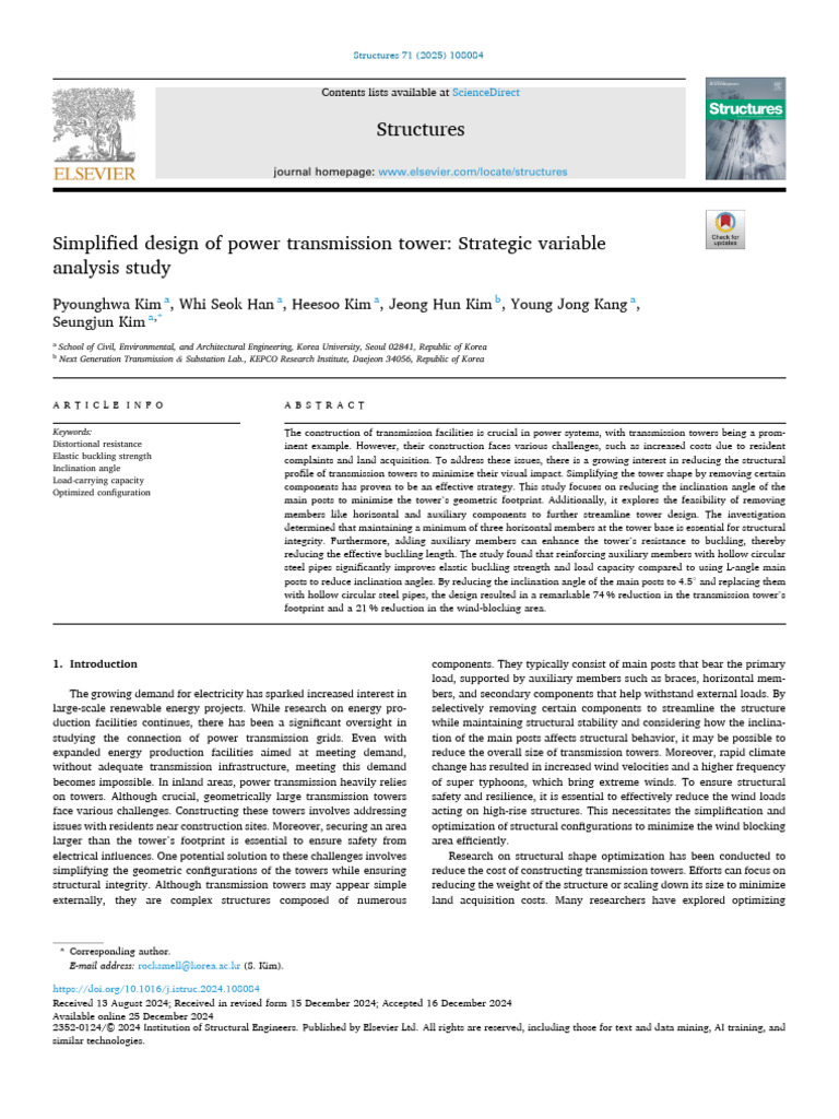 Optimizing Power Transmission Tower Design | PDF | Buckling | Electric ...