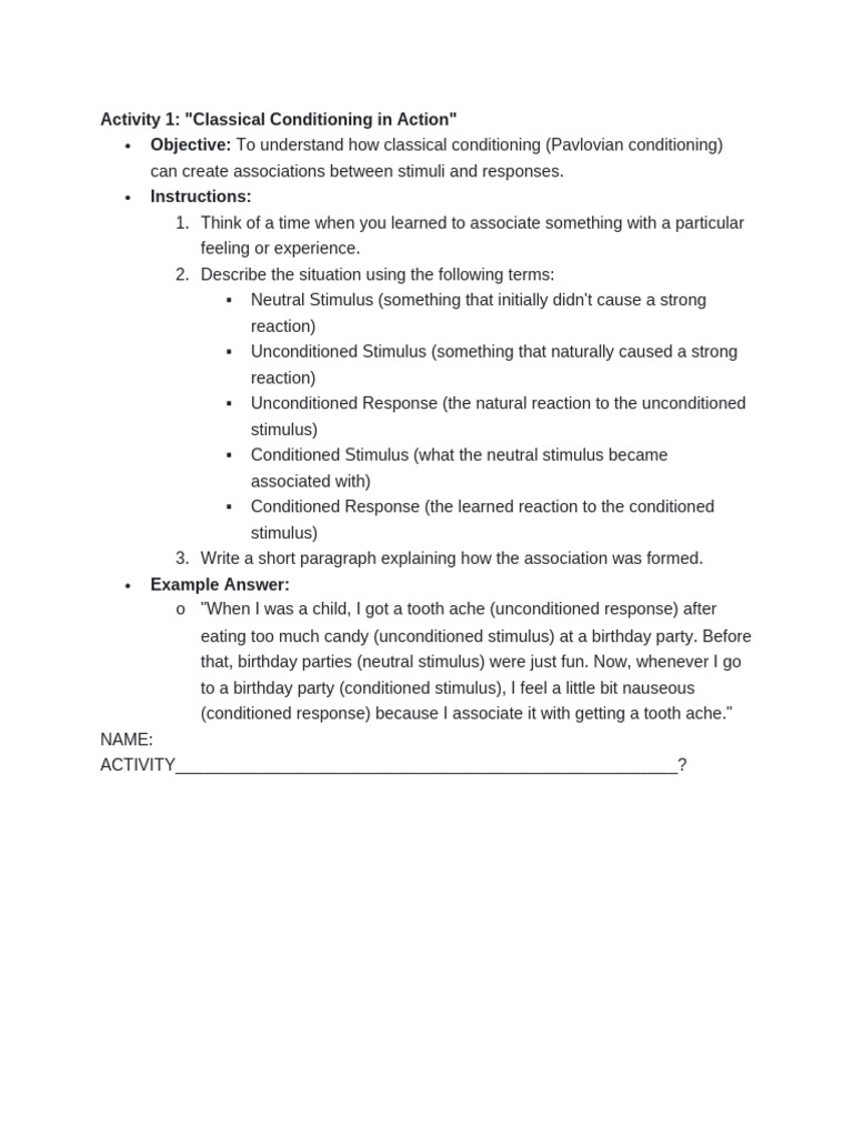 Understanding Classical Conditioning | PDF
