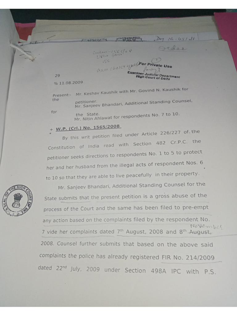 High Court Dismissed Order | PDF