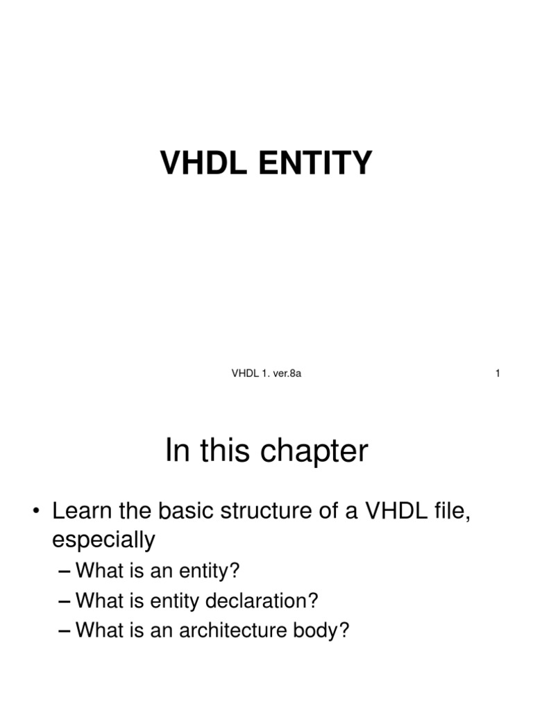 VHDL | PDF | Vhdl | Input/Output