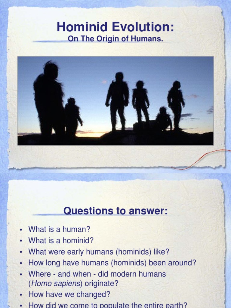 Hominid Evolution:: On The Origin of Humans | PDF | Hominidae | Homo