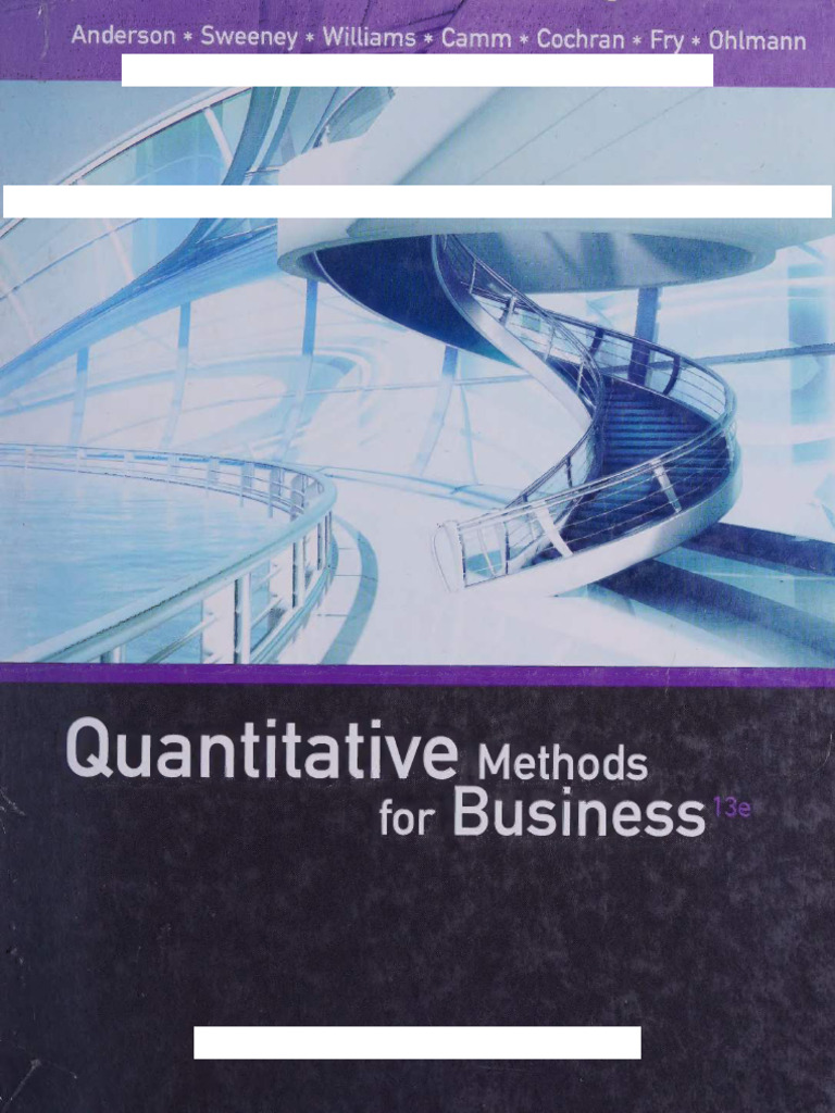 Quantitative Methods for Business (13th Edition) Anderson PDF | PDF ...