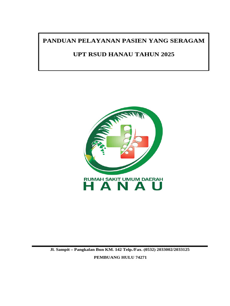 Panduan Pelayanan Pasien RSUD Hanau 2025 | PDF