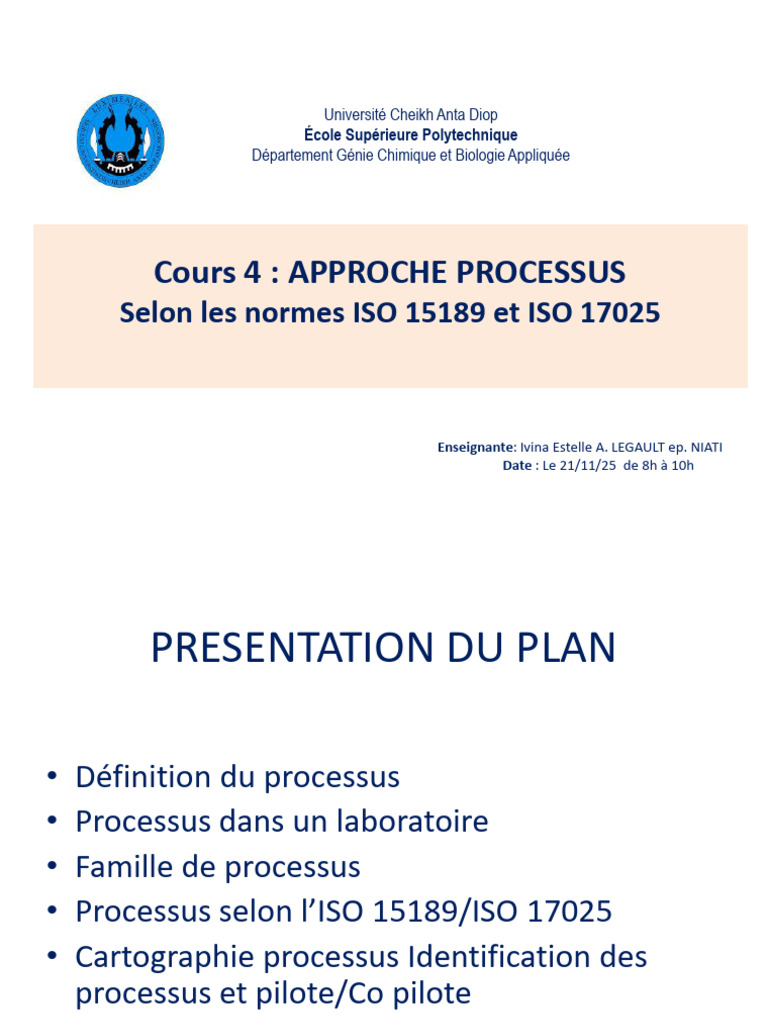 Approche Processus en Laboratoire ISO | PDF | Audit | Management de la ...