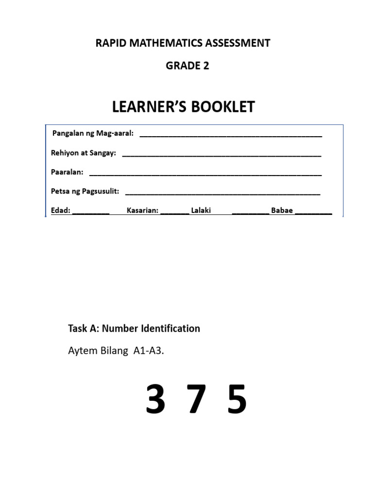 RMA Grade 2 Learner S Booklet 13 June 2023 Filipino | PDF