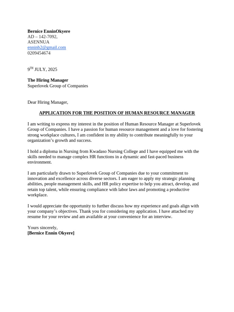 App Letter | PDF