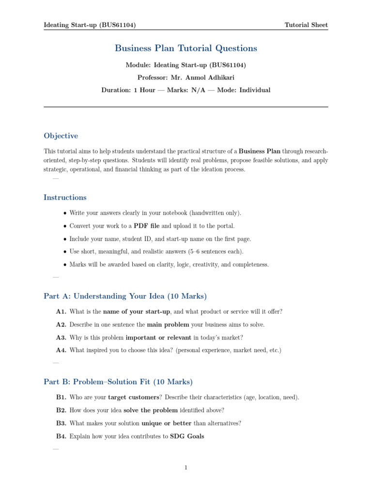 Ideating Tutorial 2 - QP (1) | PDF