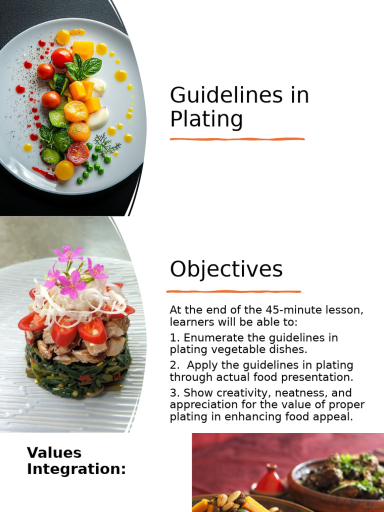 Guidelines for Vegetable Plating | PDF | Vegetables | Foods