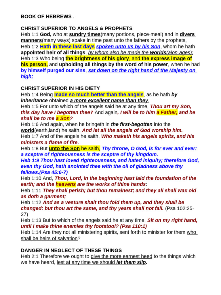 2.7-Hebrews | PDF | Assurance (Theology) | Isaac